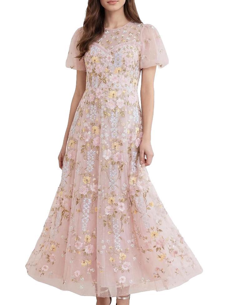 NEEDLE & THREAD Needle & Thread Garden Rose Embroidered Maxi Gown